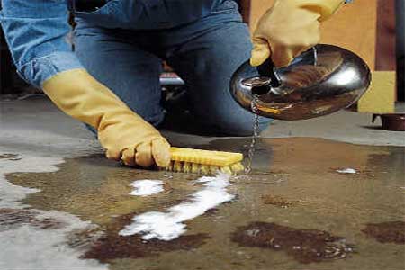How to Get Rid of Grease Stains on a Garage Floor - This Old House