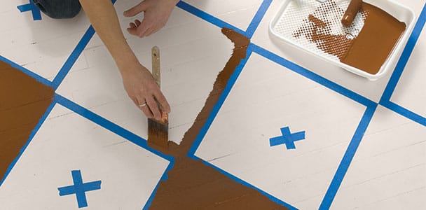 How To Paint a Checkerboard Pattern on Your Wood Floor - This Old House